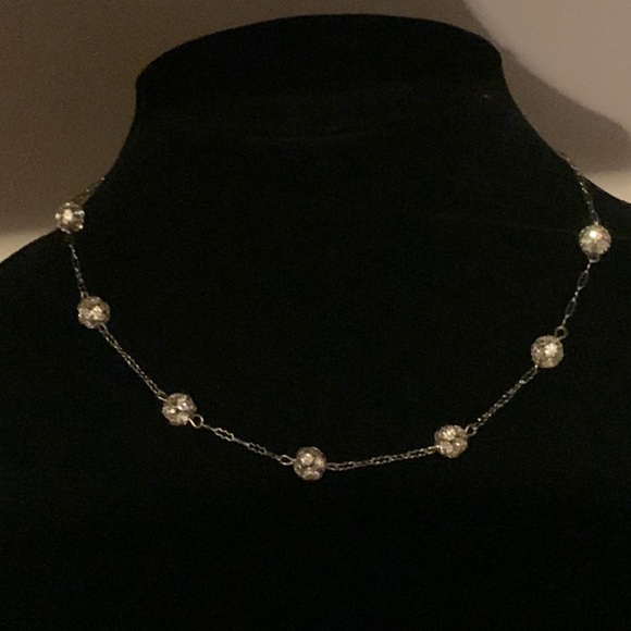 Jewelry | Antique 192s Rhinestone Ball Link Chain Necklace | Poshmark